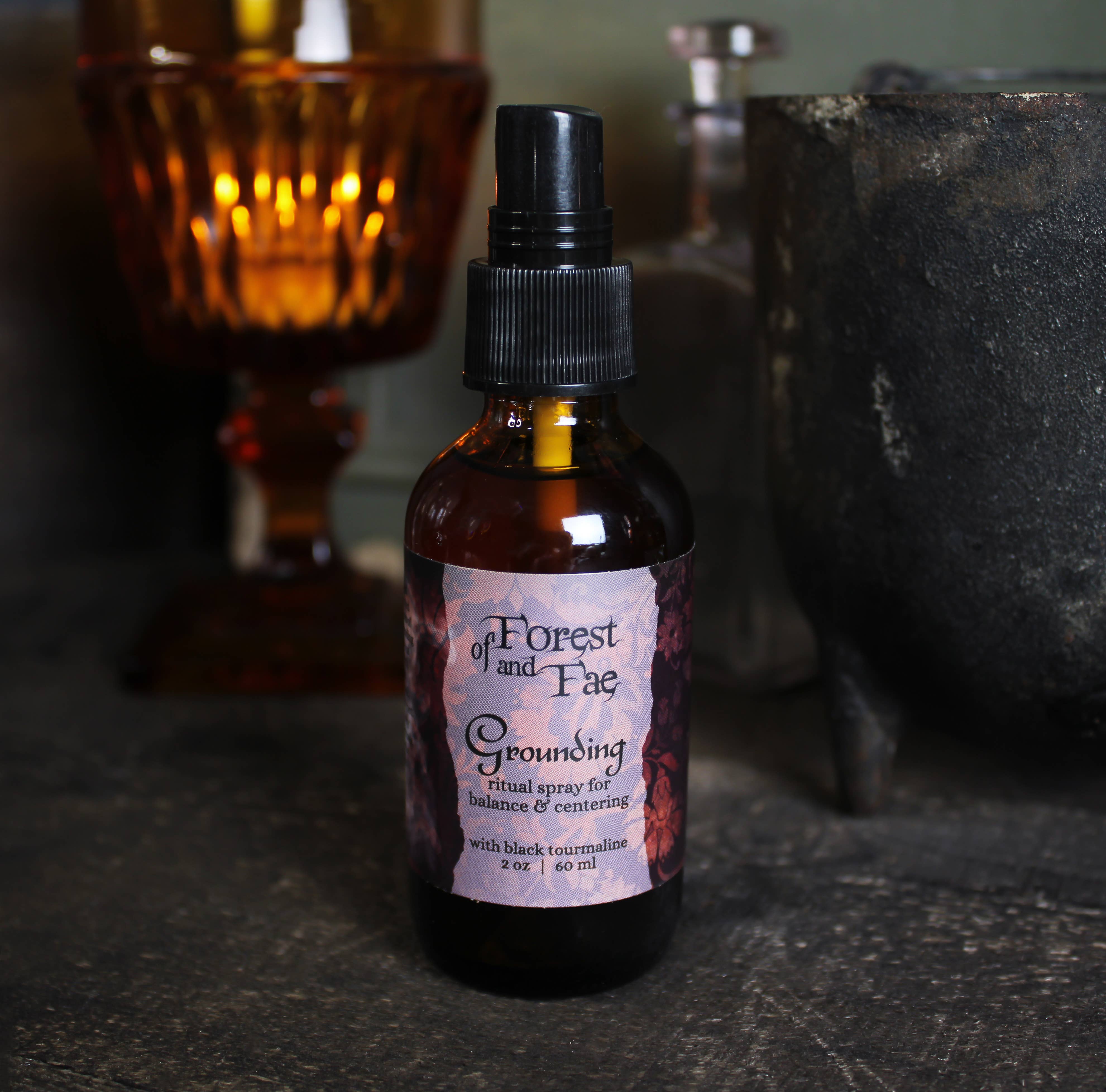 Grounding Ritual Spray • Crystal Infused • Witchcraft | Amber Therapy